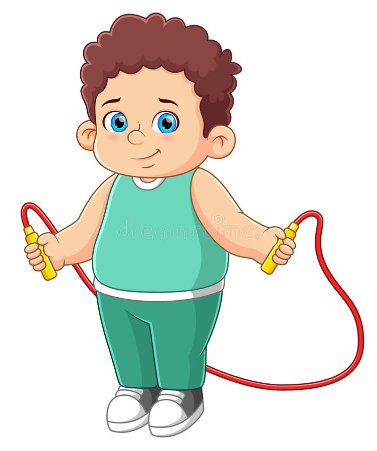 A big boy play jump rope stock vector. Illustration of jump - 262968942