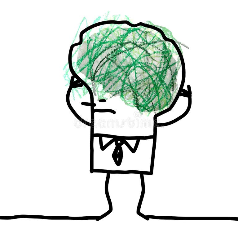 Cartoon Big Brain Man Doodle Stock Illustrations – 104 Cartoon Big ...