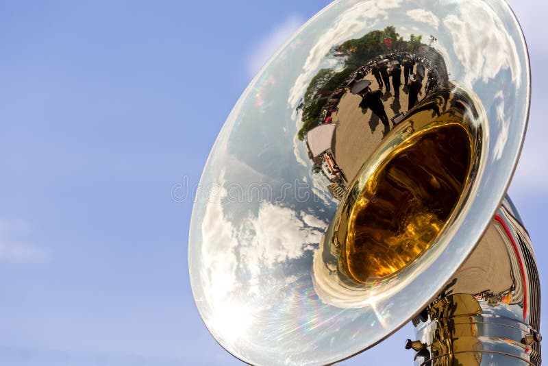 Big tuba stock image. Image of white, jazz, horn, instrument - 29575
