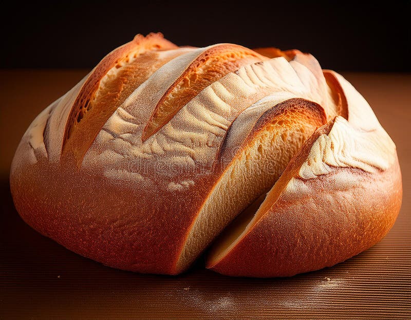 Big Bread. Huge Bread Sliced Stock Illustration - Illustration of oven ...