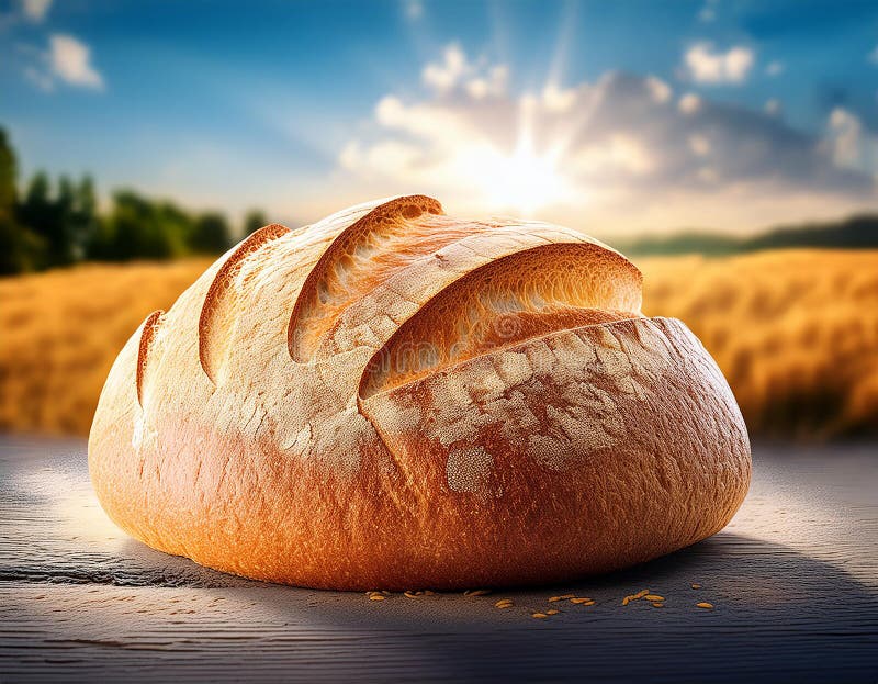 Big Bread. Huge Bread Sliced Stock Illustration - Illustration of ...