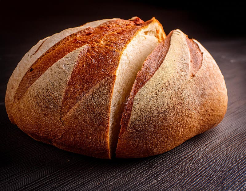 Big Bread. Huge Bread Sliced Stock Illustration - Illustration of grand ...