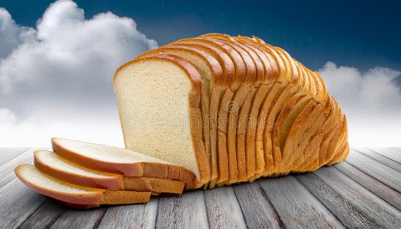 Big Bread. Huge Bread Sliced Stock Illustration - Illustration of ...