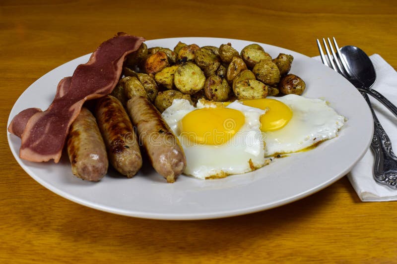 Big break fast stock photo. Image of pork, ferted, bacon - 392625960