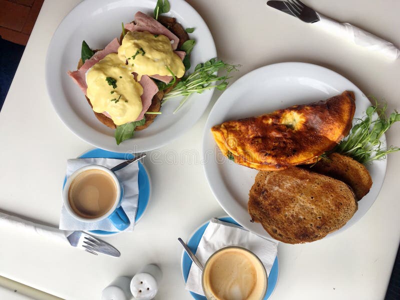 Breakfast with coffee stock image. Image of flat, breakfast - 101783485