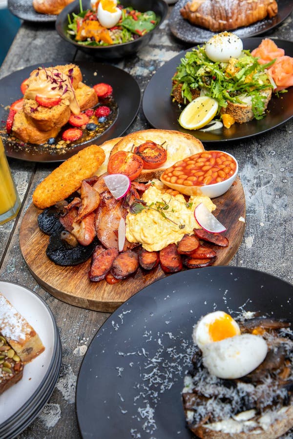 A big breakfast stock photo. Image of grilled, delicious - 202766278