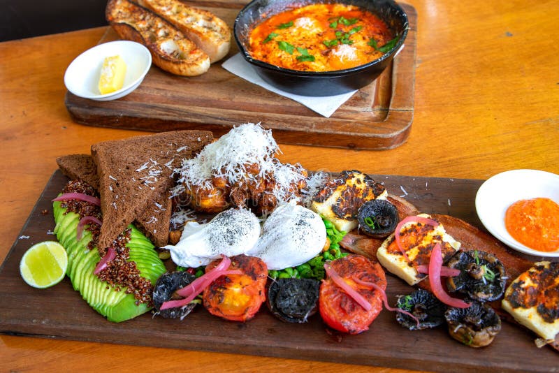 A big breakfast stock photo. Image of dish, fresh, delicious - 208364748