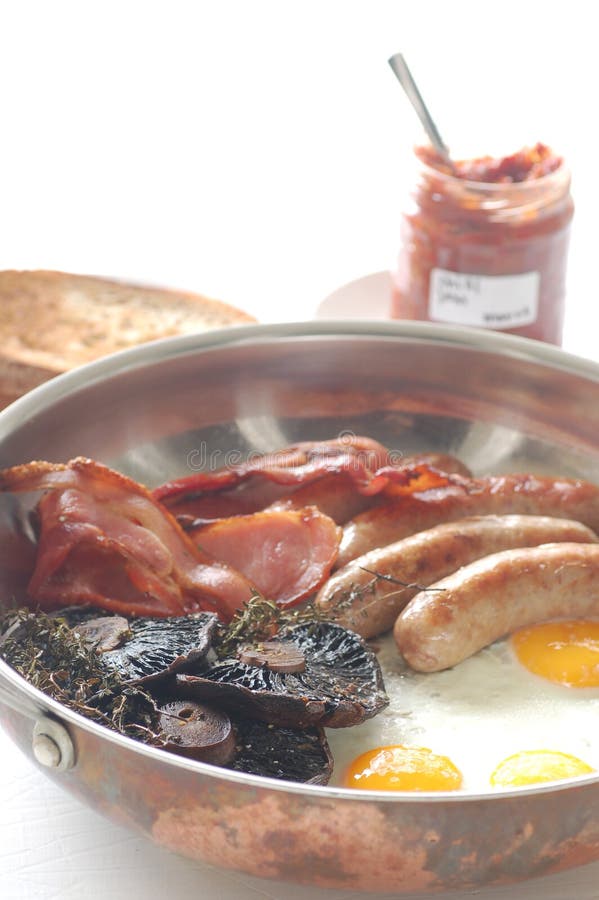 The big breakfast fry up stock image. Image of focus - 12452315
