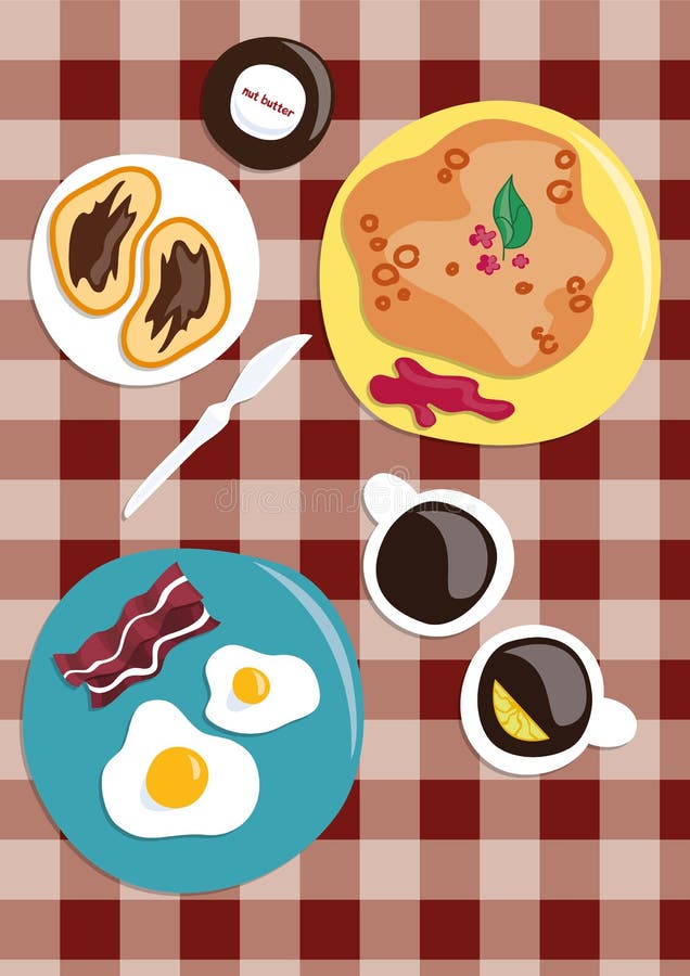 The big breakfast stock vector. Illustration of lunch - 66087181