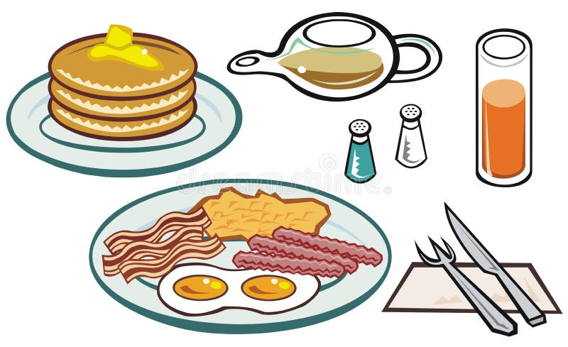 Big Breakfast stock vector. Illustration of shakers, meal - 62850152
