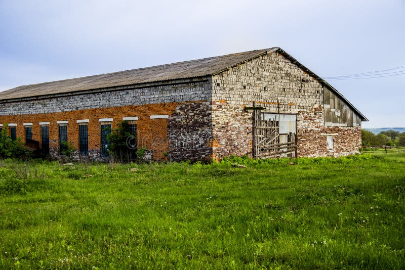 Big brick barn stock image. Image of country, construction - 101244009