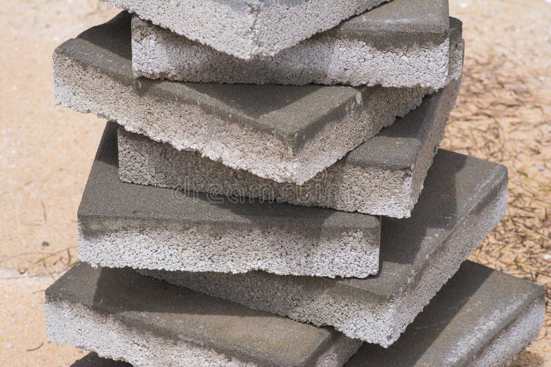 Big Brick Blocks for Flooring Stock Image - Image of footpath ...