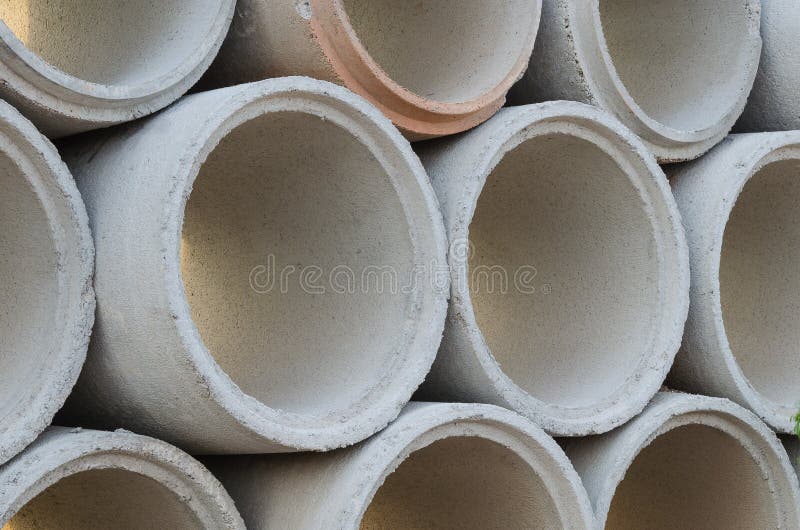 Big Brick Tube on the Construction Site Stock Photo - Image of tubes ...