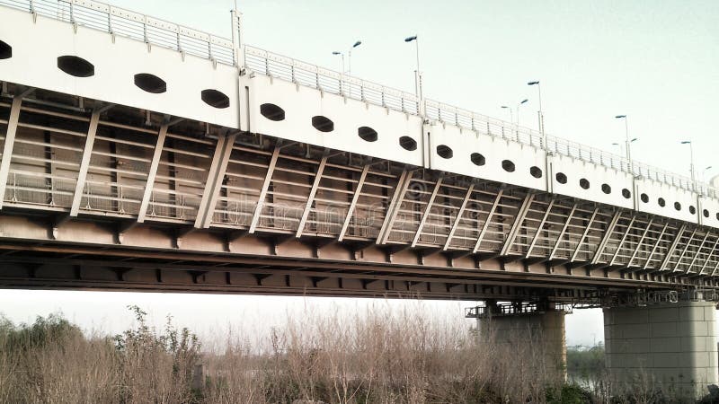 Big bridge shot from below stock photo. Image of good - 153668438