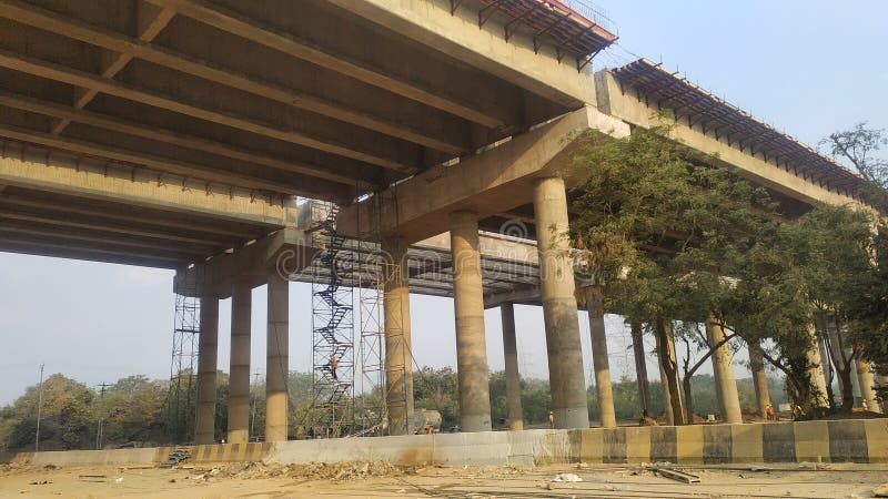 Big Bridge Under Construction Stock Photo - Image of bridge, arch ...