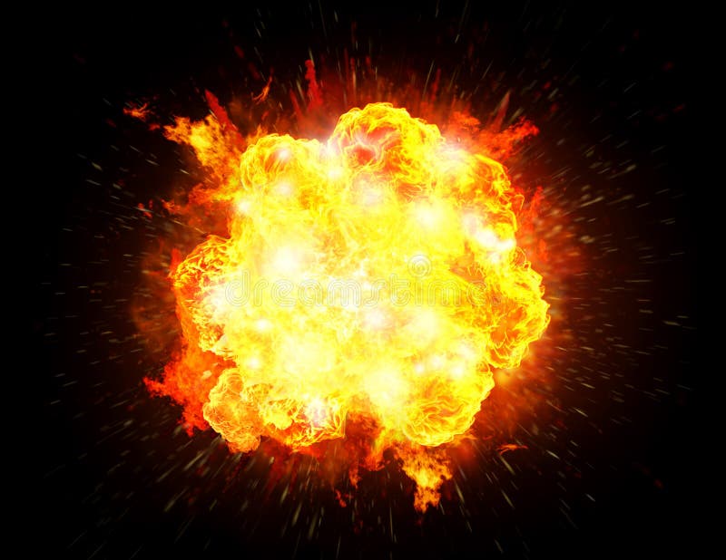 Nuclear Explosion Isolated Black Background Photos - Free & Royalty ...