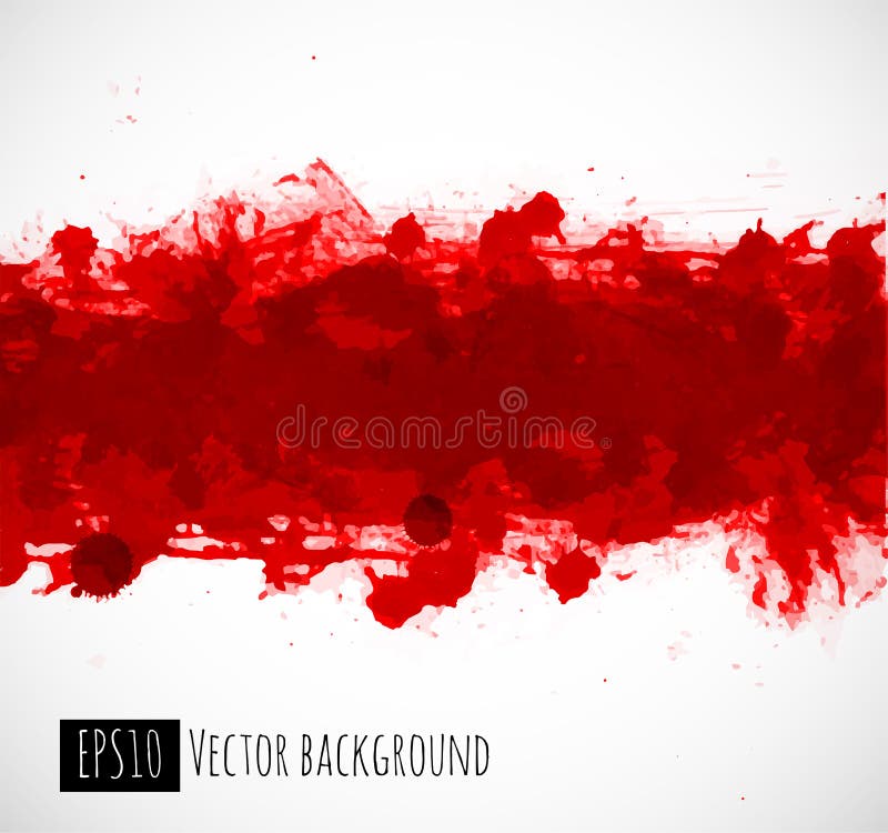 Big Bright Red Blood Grunge Splash on White Background Stock Vector ...