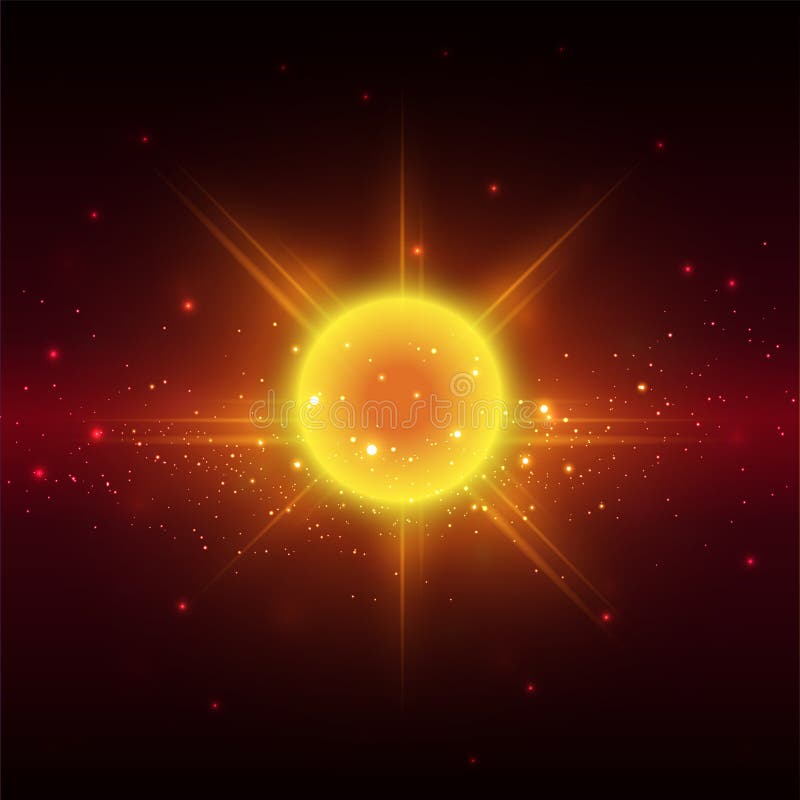 Big Bright Star. Vector Background Stock Vector - Illustration of light ...