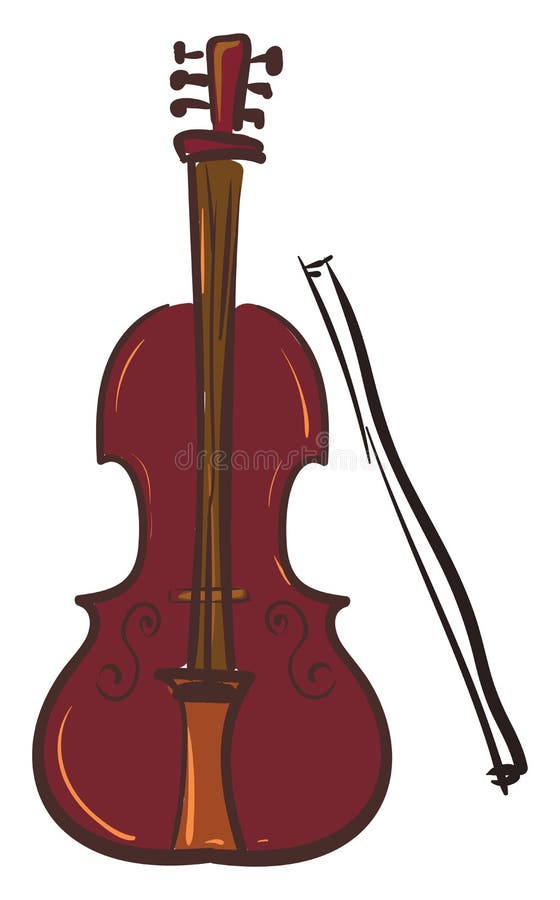 A Big Cello Instrument, Vector or Color Illustration Stock Vector ...