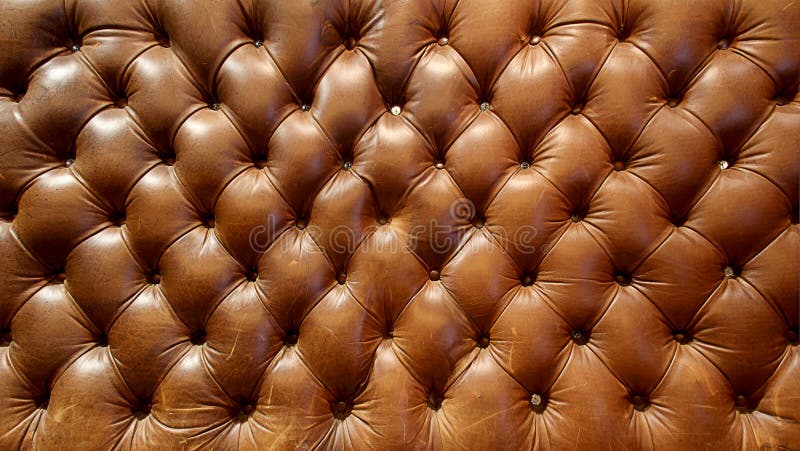 Big Brown Leather Couch Texture Stock Image - Image of background ...