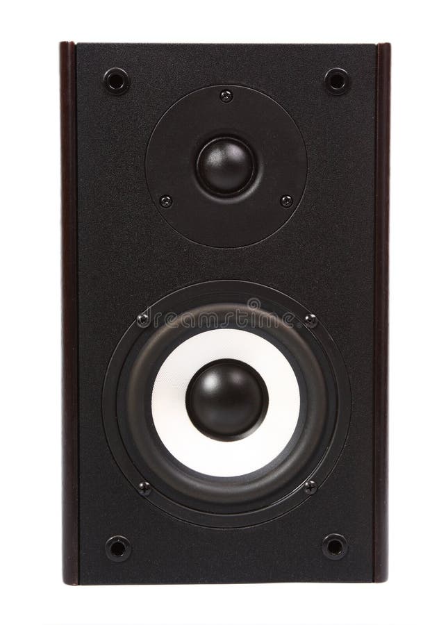 Big Brown Rectangular Speaker Front Panel Isolated on White Back Stock ...