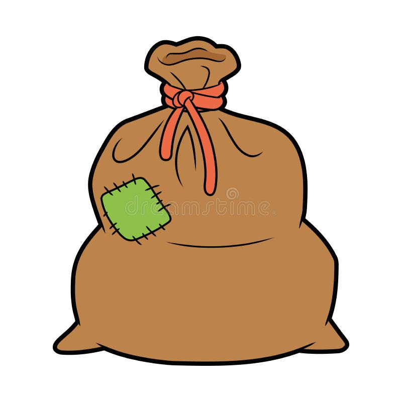 Full Big Burlap Sack stock vector. Illustration of illustration - 30727130