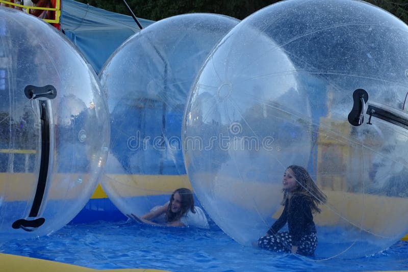 Big Bubbles Fair Attraction on Water Editorial Photo - Image of friends ...