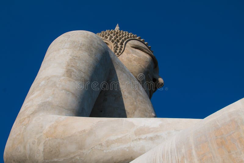 Big Buddha Mountain Manorom Stock Image - Image of manorom, hill: 80934609