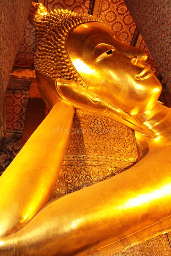 Big Buddha Sleep in Wat Pho Thailand Stock Image - Image of ancient ...
