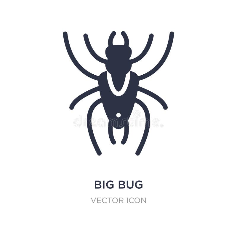 Big Bug Icon on White Background. Simple Element Illustration from ...