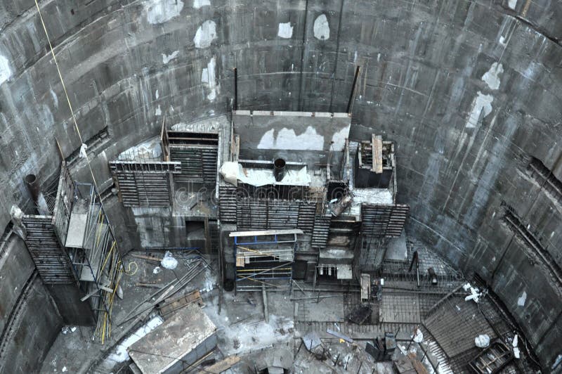 Big Building Hydroelectric Turbine Installation Stock Photo - Image of ...