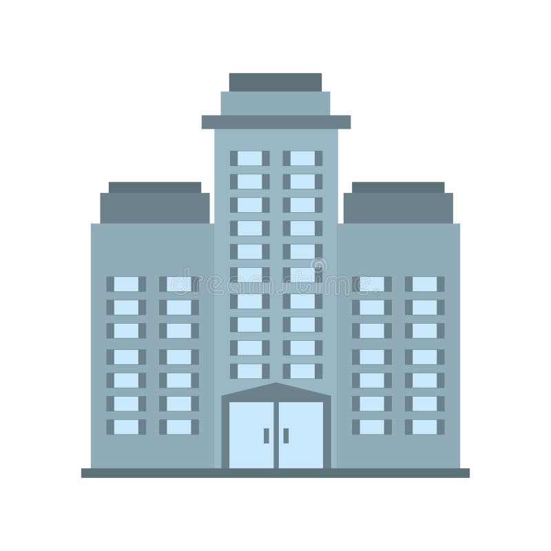 Big building style icon stock vector. Illustration of modern - 81934411