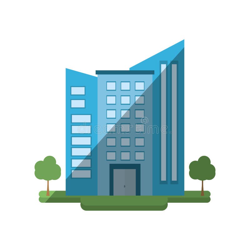 Big building style icon stock vector. Illustration of estate - 81934548