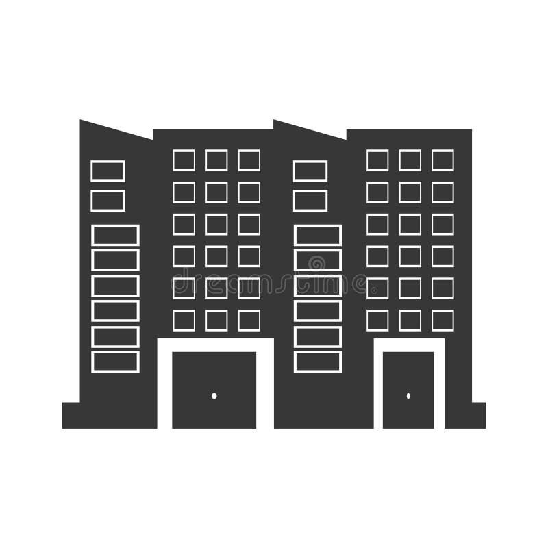 Big building style icon stock vector. Illustration of icon - 81935254