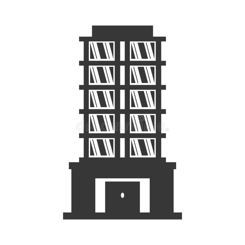 Big building style icon stock vector. Illustration of shape - 81942412