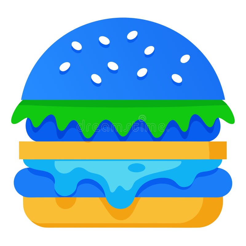 Big Burger with Blue Cheese and Mold Stock Vector - Illustration of ...