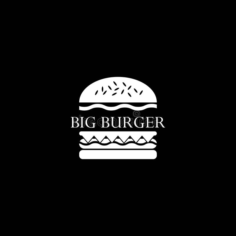 Big Burger logo template stock illustration. Illustration of onion ...