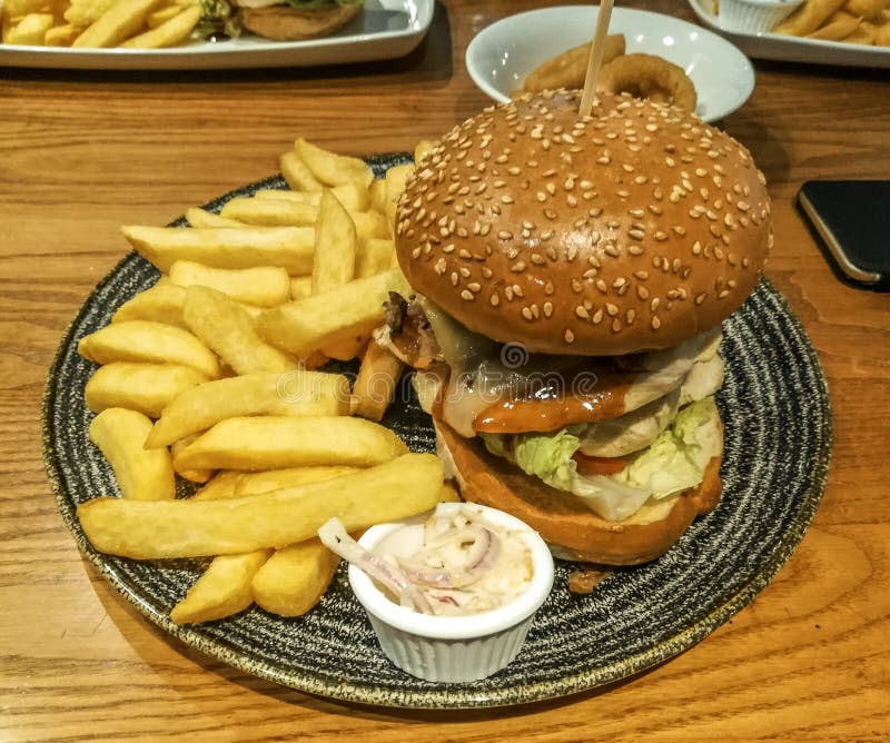 Big Burger Meal stock photo. Image of pickle, celebration - 155457180