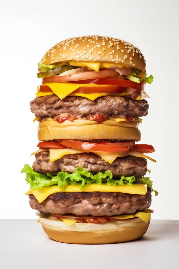 Big Burger Studio. Generative AI Stock Illustration - Illustration of ...