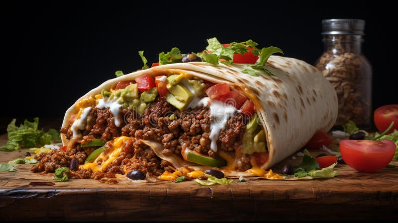 Big burrito stock illustration. Illustration of taco - 285601940