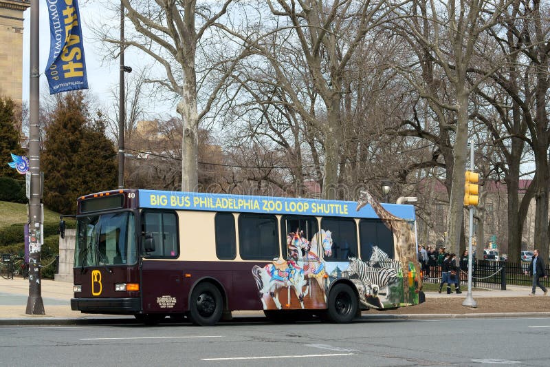 Big Bus of Philadelphia Zoo. Loop Shuttle Editorial Image - Image of ...