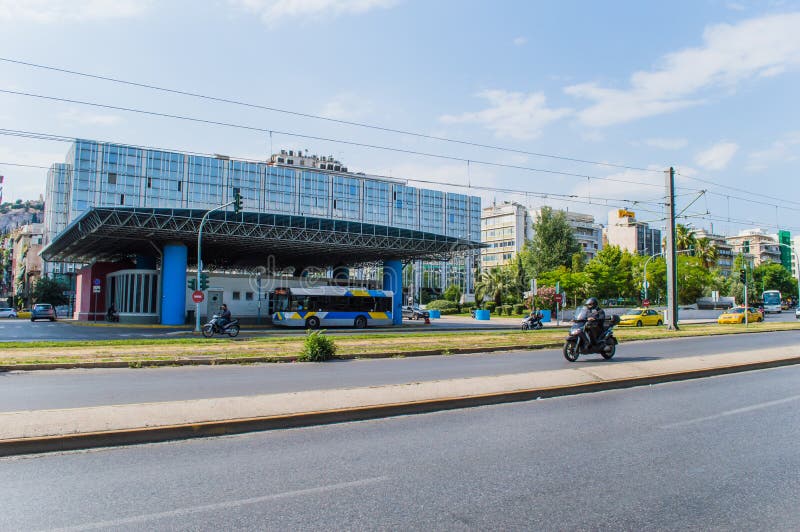 Center of athens city editorial stock image. Image of modern - 38322419