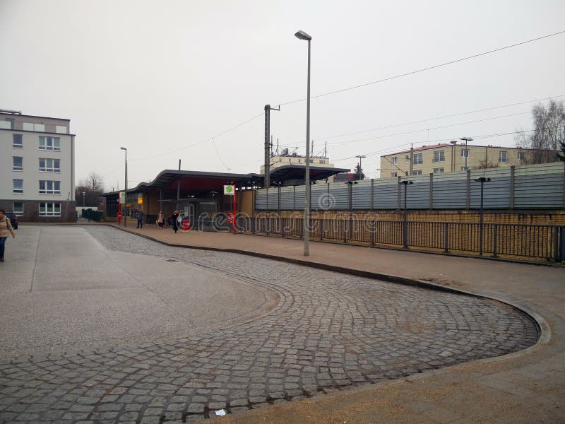 Big Bus Station in the City Stock Image - Image of transport, road ...