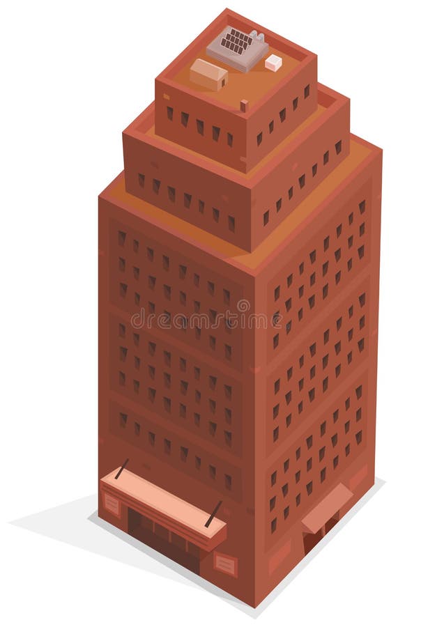 Cartoon Big Building stock vector. Illustration of building - 23258327