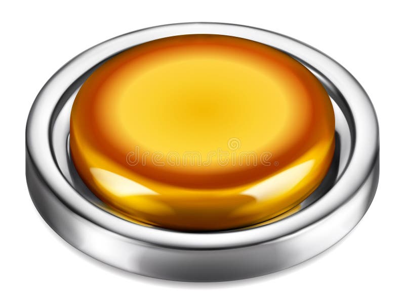 Big Button with Metallic and Colored Borders Stock Vector ...