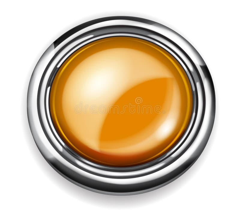 Big Button with Metallic and Colored Borders Stock Vector ...