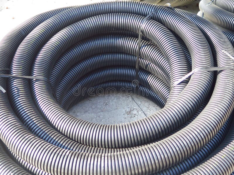 A Big Cable Drum at the Construction Site. Stock Photo - Image of heavy ...