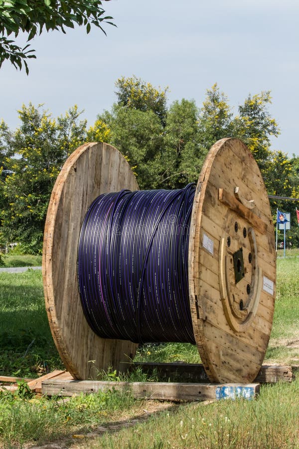 Big cable roll stock image. Image of data, cable, reel - 45416133