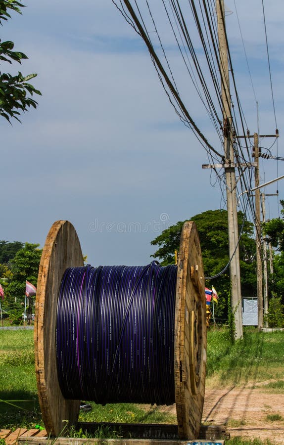 Big cable roll stock photo. Image of band, energy, connection - 45677192