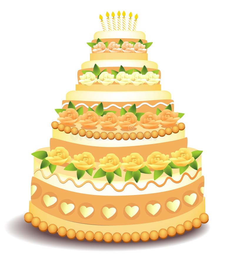 Big cake stock vector. Illustration of cake, gift, celebrity - 17332529